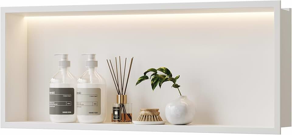 Stainless Steel Shower Niche 30" X 12", No Tile Needed Wall Niche with ...