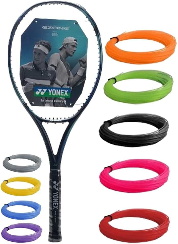 Yonex EZONE 100 Plus Sky Blue (7th Gen) Tennis Racquet, Strung with ...