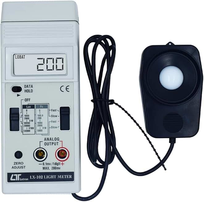 Digital Lux or Light Meter exposure meter (Range: 50,000 Lux) Used for ...