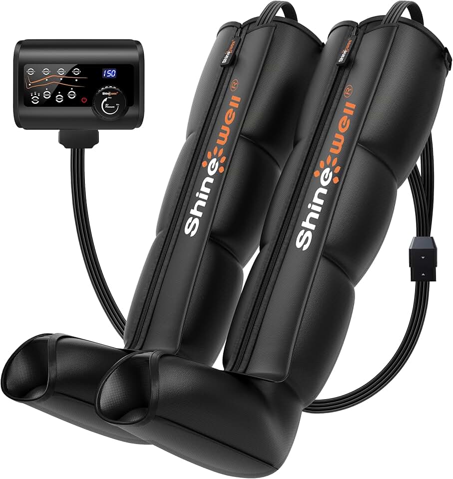 SHINE WELL Air Compression Leg Massager,Professional Leg Recovery ...