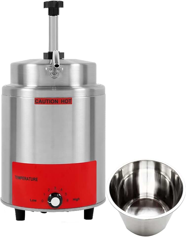 Electric Cheese Warmer with Pump Sauce Warmer Commerical 4.4l Capacity ...