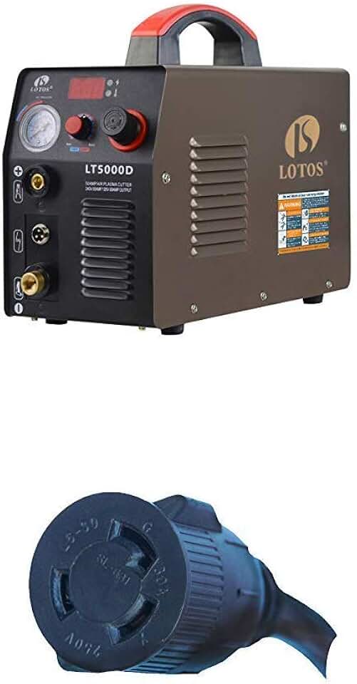 Lotos LT5000D Plasma Cutter 50Amps Dual Voltage Compact Metal Cutter ...