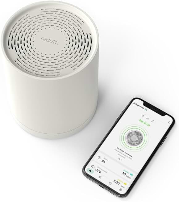 Radoff Sense - Air Quality Monitor & Radon Detector with CO2, VOC, PM ...