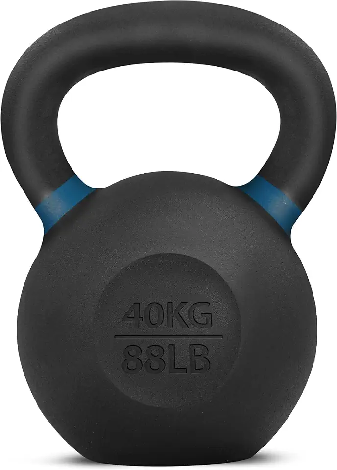 Yes4All Kettlebell Weights Cast Iron/Kettlebells Powder Coated - Strength Training, Home Gym ...