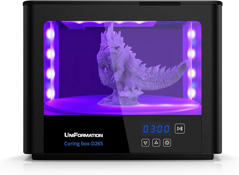 UV Curing Machine 360°Turntable Resin Curing Station for LCD/DLP/SLA 3D Printed Models - Arizona ...