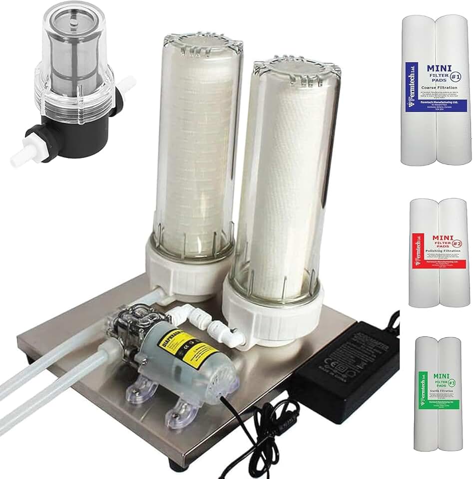 Mini 2 Wine Beer Filter Starter kit with Pre-Screen, Bundle of Filters ...