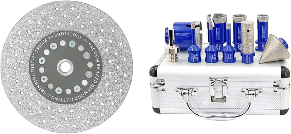 7-Inch Diamond Cutting Grinding Disc 5/8-11 Arbor for Marble Ceramic ...