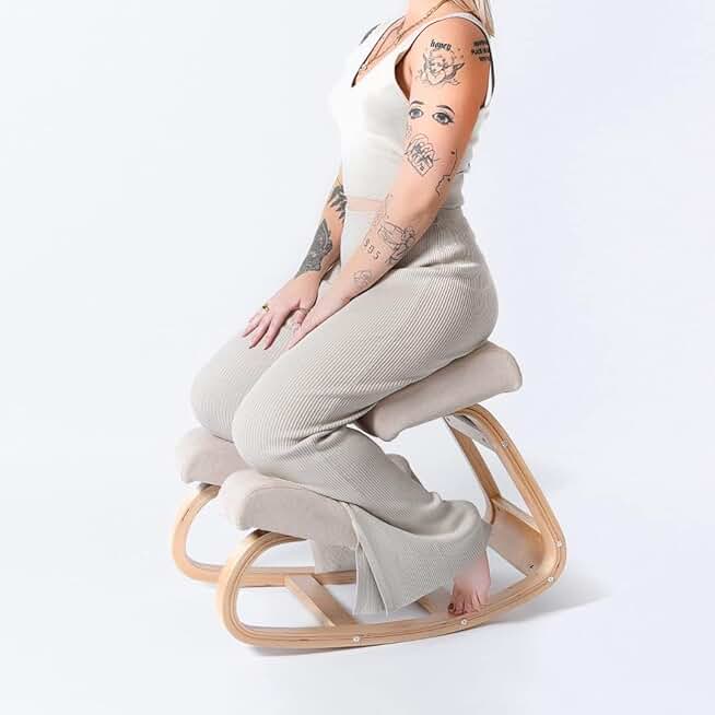 Sleekform Ergonomic Kneeling Chair - Home Office Rocking Desk Stool for ...