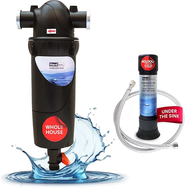 Hardless NG4L Whole House Water Filter & Under The Sink Water Filter ...