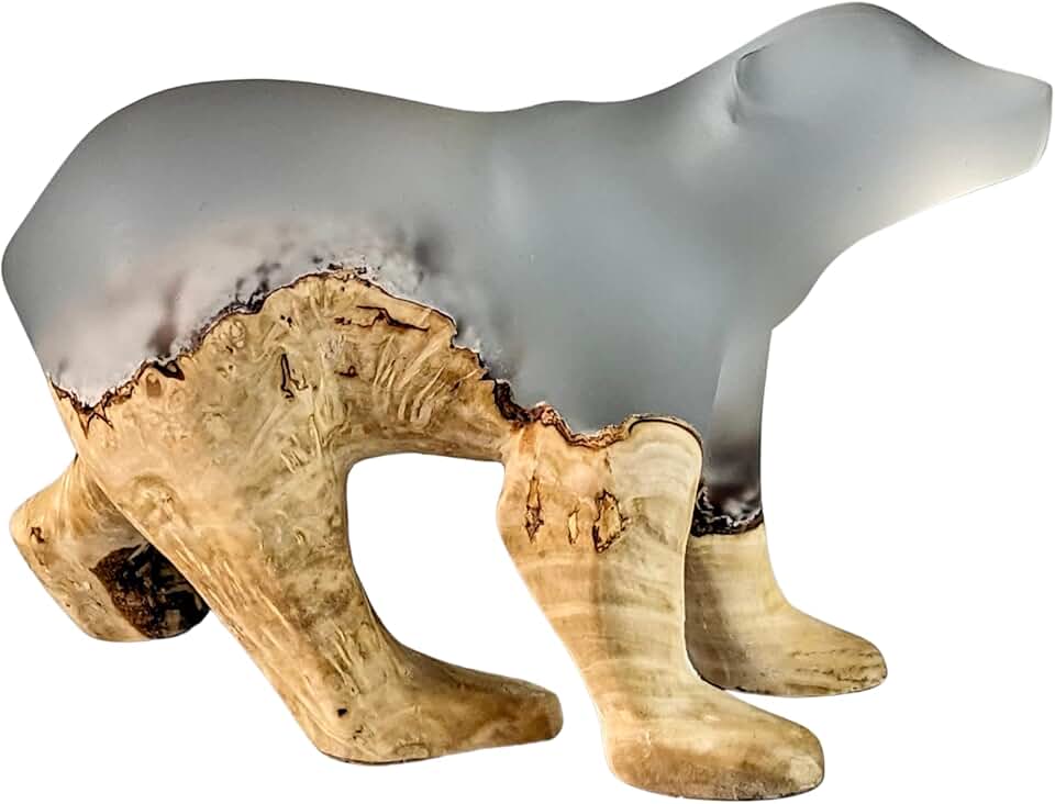 Epoxy & Wood Carved into a Grizzly Bear, Epoxy Resin Bear Sculpture ...