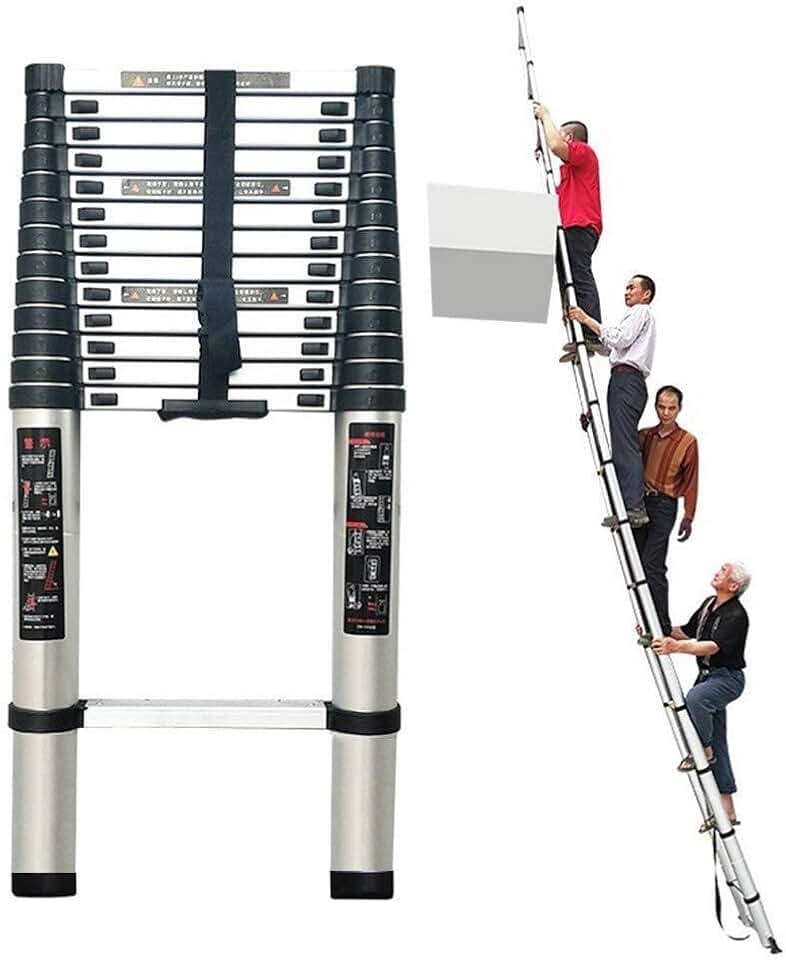 Ladders，Telescopic Ladder,Aluminum Telescoping Ladder with Spring ...