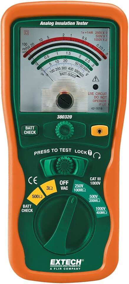 Extech 380320 Analog Insulation Tester, green - Costco Arizona
