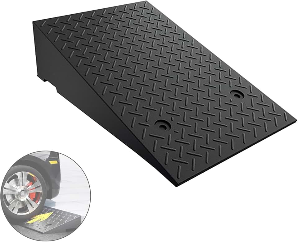 Sidewalk Ramps for Vehicles Black Heavy Duty Ramp Rubber Threshold Ramp ...