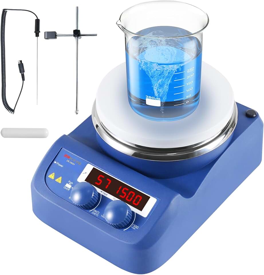 Magnetic Stirrer Hot Plate, 5 Inch LED Digital Lab Hot Plate Max Temp ...