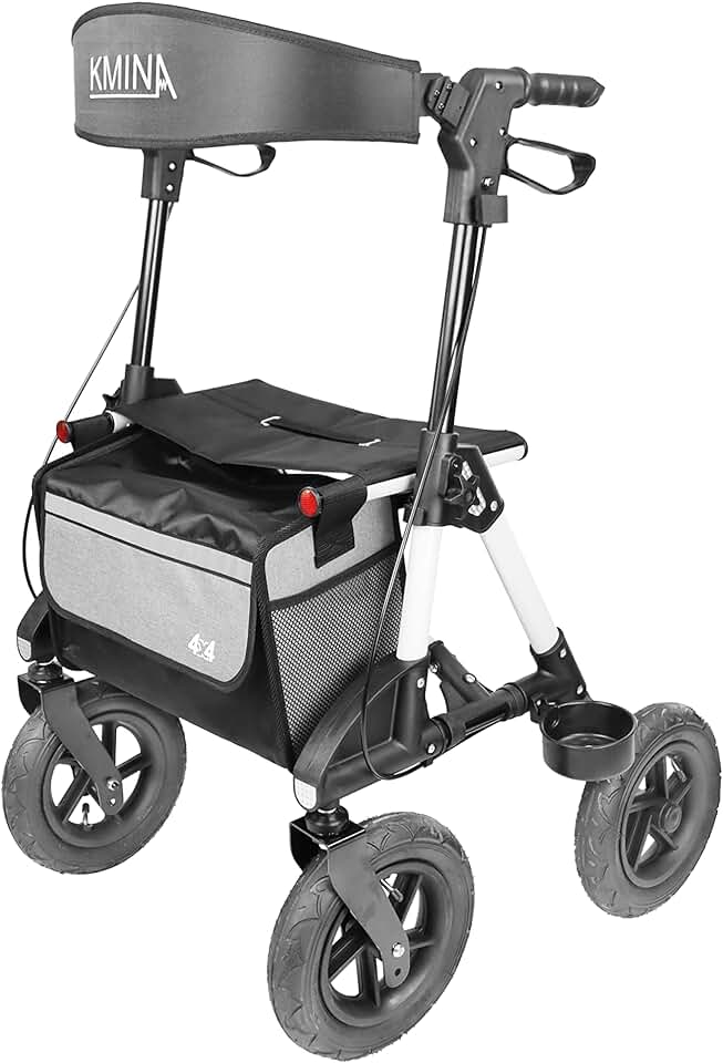 KMINA PRO - All Terrain Walker for Seniors with Pneumatic Tires and ...
