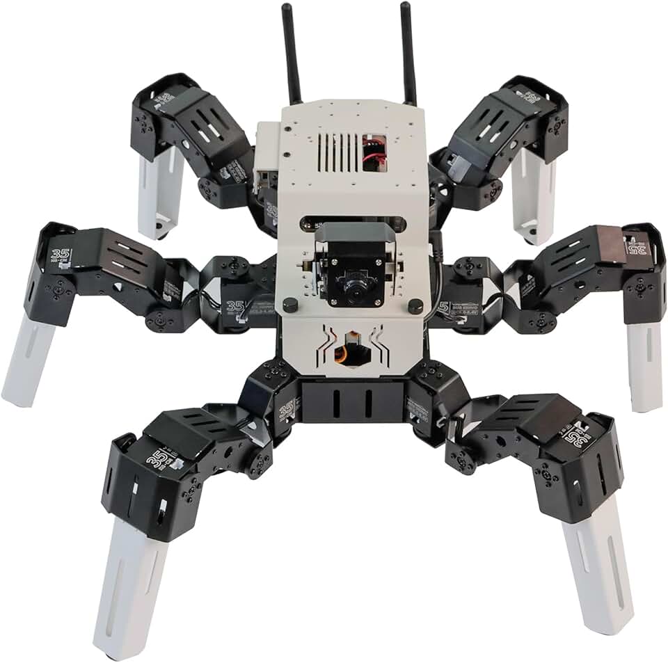 Yahboom Hexapod Robot for Raspberry Pi Jetson Nano Muto 18DOF Robot AI Vision Python ...