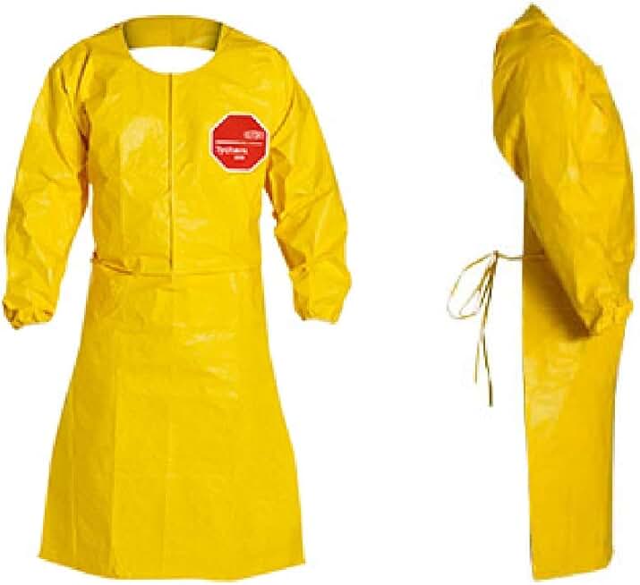 DuPont Tychem 2000 44-Inch Sleeved Apron with Elastic Cuffs, Neck Loop ...
