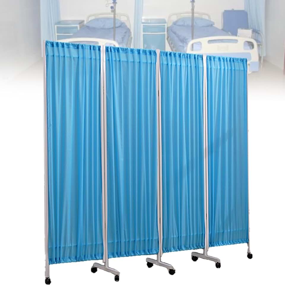 4-Panel Mobile Medical Privacy Screen Room Divider, Medical Privacy ...