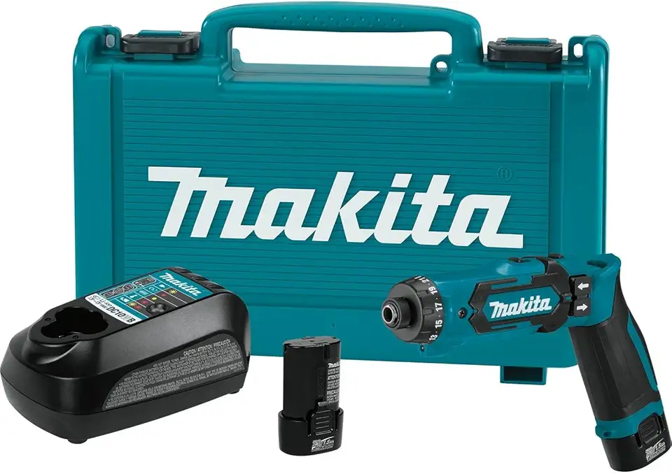 Makita DF012DSE 7.2V Lithium-Ion Cordless 1/4" Hex Driver-Drill Kit ...