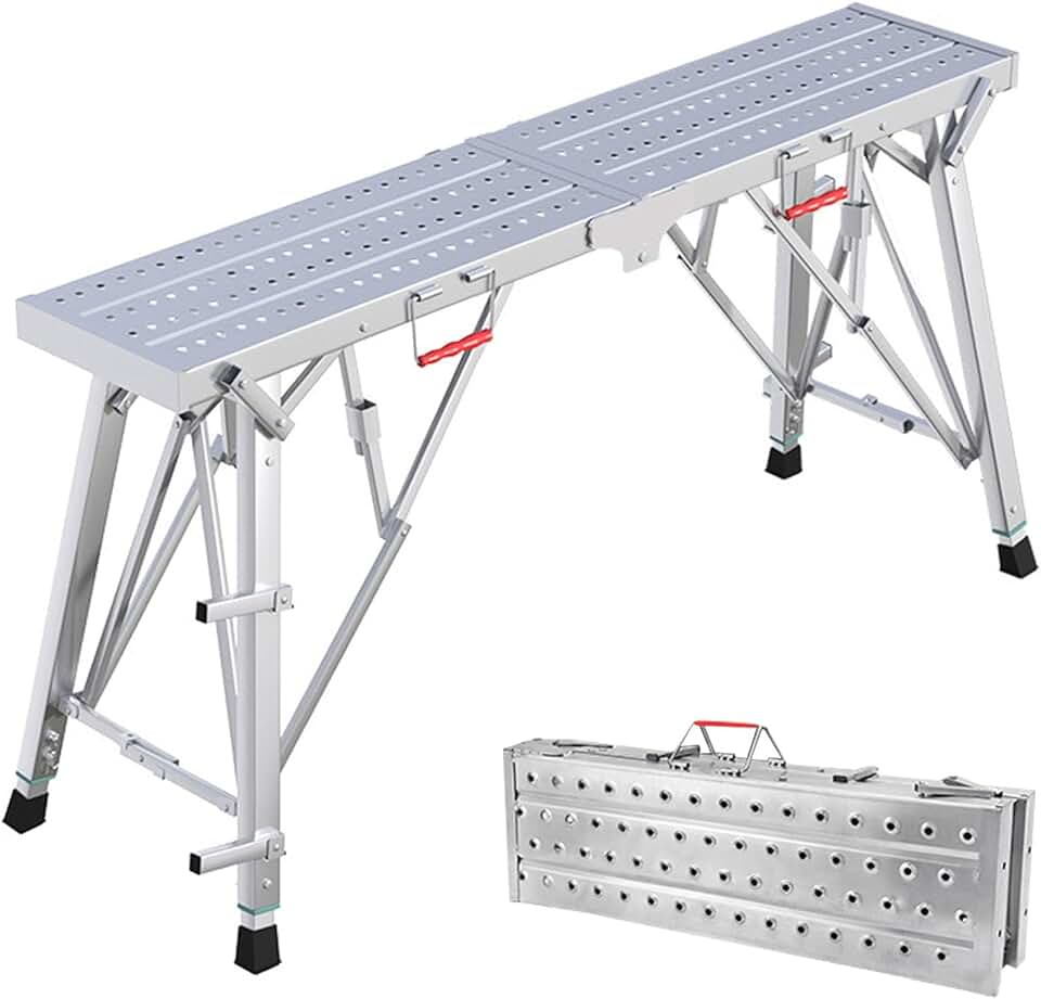 Folding Scaffolding Portable Work Platform Multipurpose Ladder Stool ...