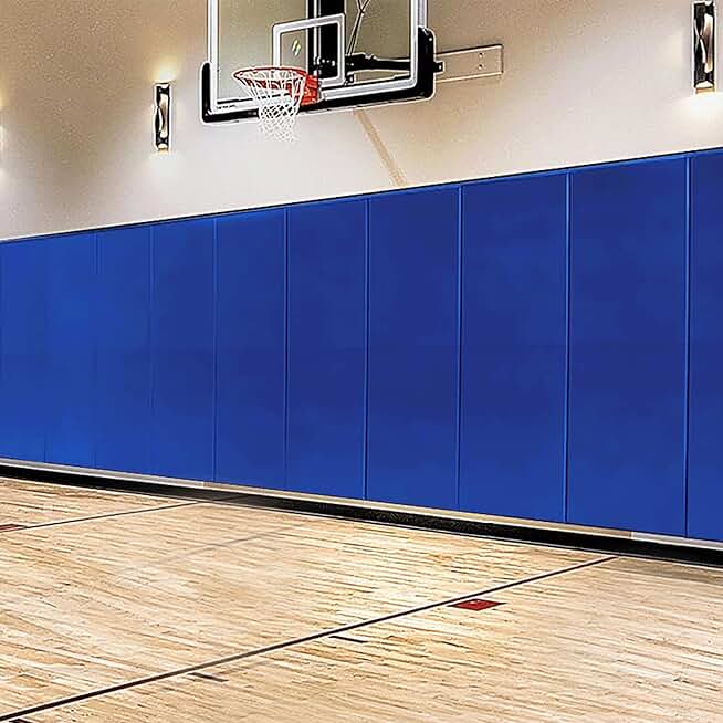60/72 x20/24 Inch Premium Gym Wall Padding with 6 Pair Hook&Loop,Heavy ...