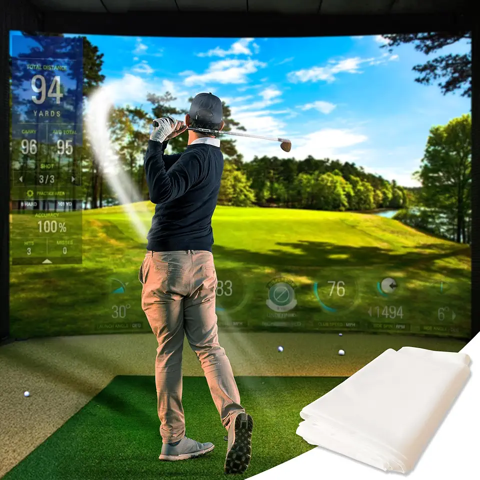 Golf Impact Screen Projection Screen - Use with Simulators - Durable ...