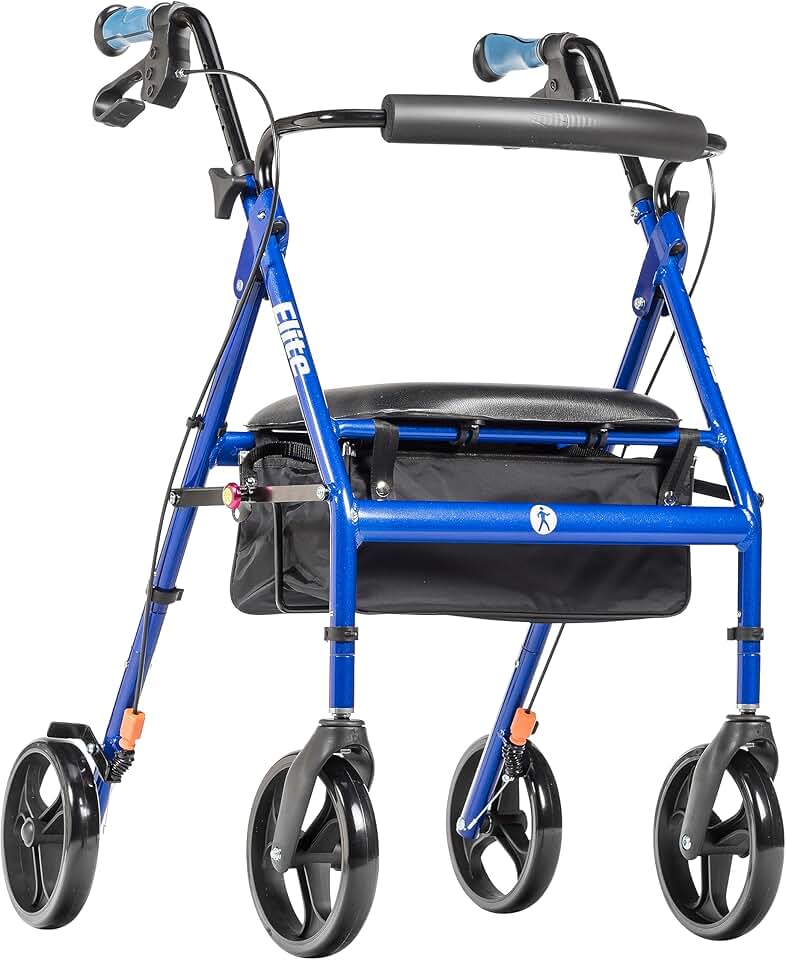 Drive Medical Hugo Elite Rollator Walker with Seat, Backrest and Basket ...
