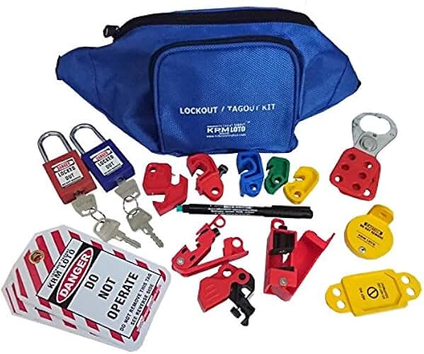 KRM Loto - Personal Lockout TAGOUT Pouch KIT - Blue -4015 - Arizona Outlet
