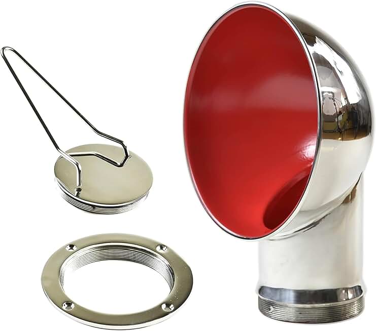 MARINE CITY Stainless Steel Cowl Vent and Round Inspection Deck Plate ...