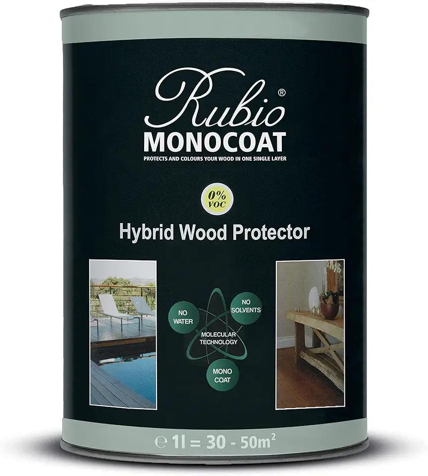 Rubio Monocoat Hybrid Wood Protector, 1 Liter, Pure - Exterior Wood ...