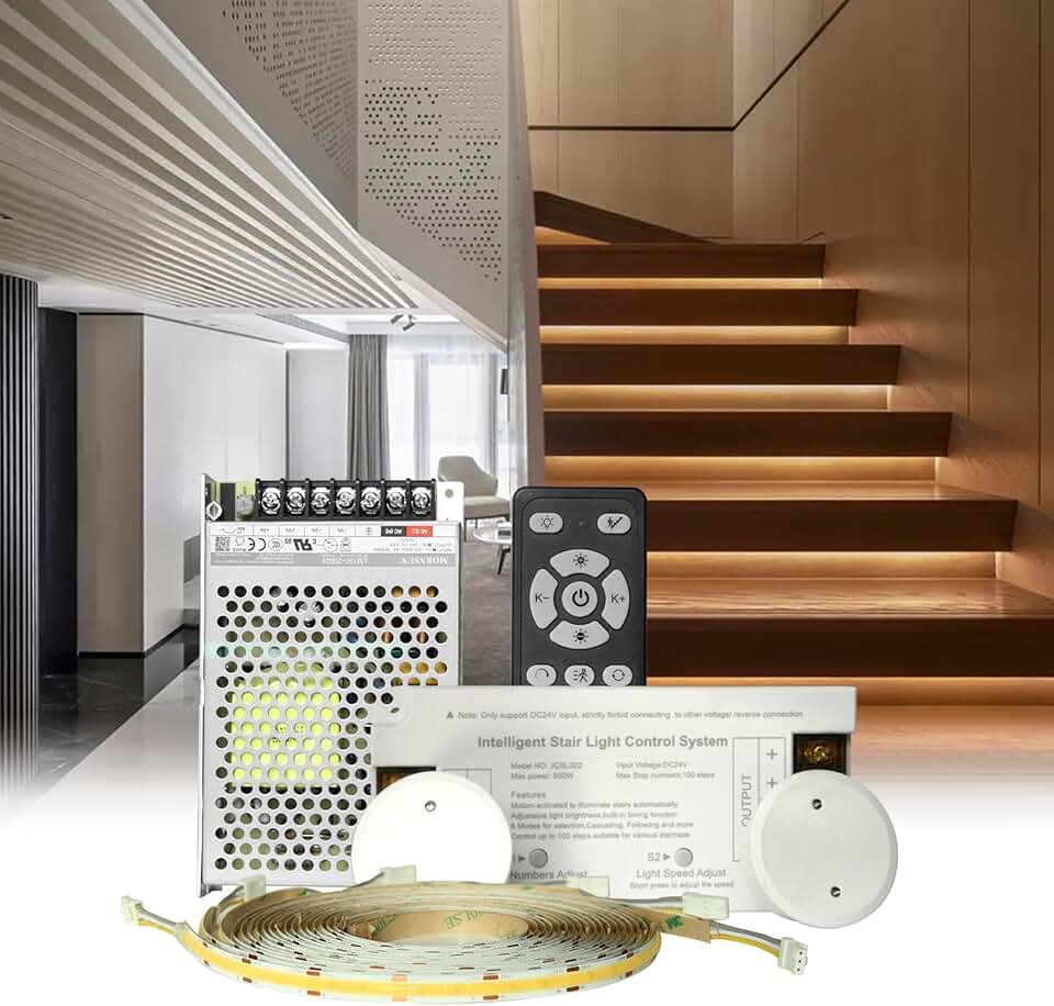 LED Smart Motion-Activated Stair Light Remote Controlled Step Light ...