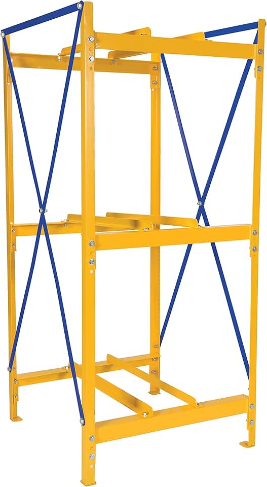 Vestil DRK-1-3 Steel Horizontal 3 Drum Storage Rack 1 Wide 3 High 2400 ...
