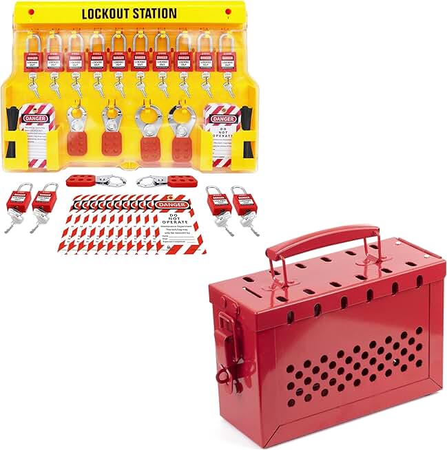 TRADESAFE Lockout Tagout Station and Lockout Tagout Group Lock Box ...