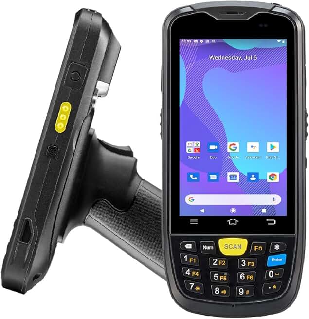 Android 10 Handheld Data Terminal Mobile Computer with 1D & 2D PDF417 QR PDF17 Zebra Barcode ...