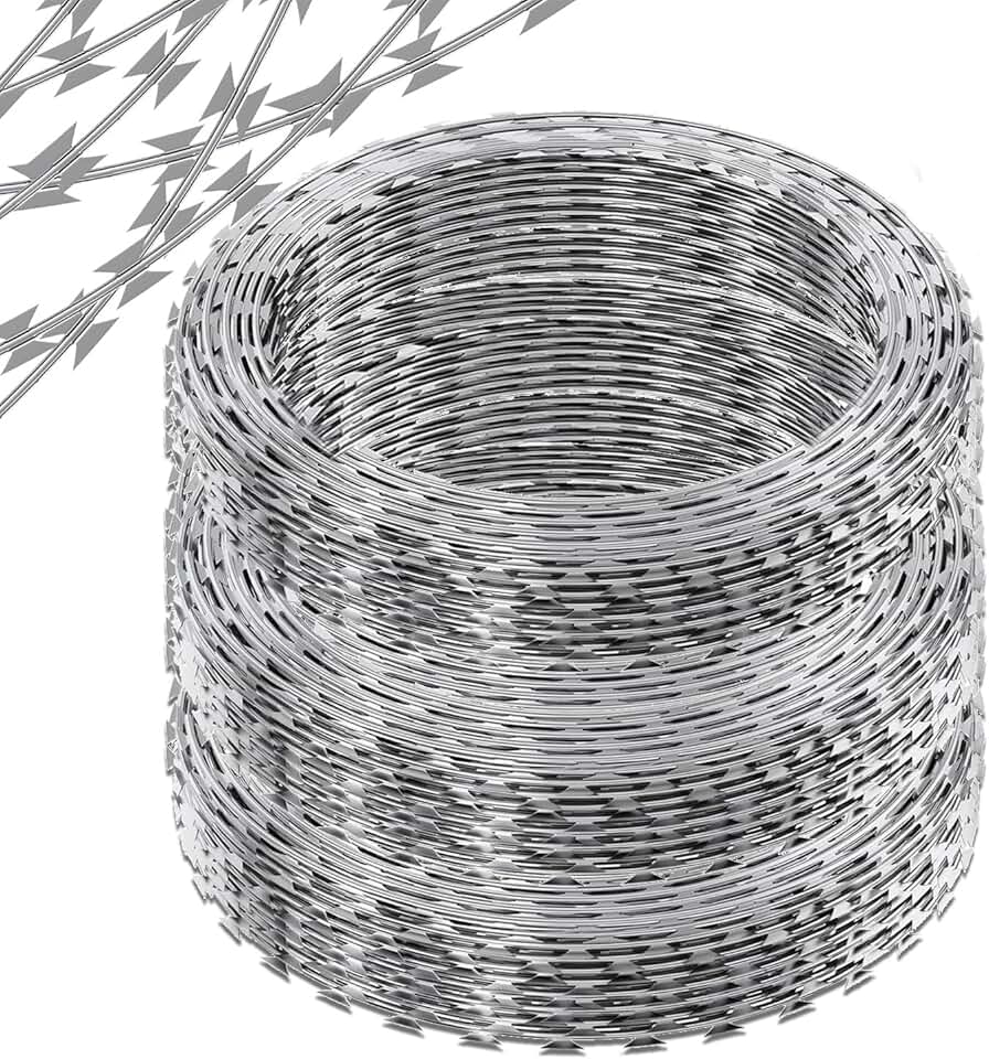 656FT Razor Wire, Razor Wire for Wire Fencing, Galvanized Steel Wire ...