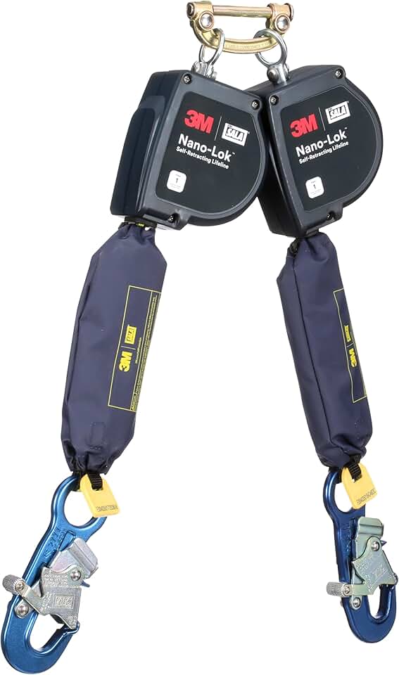 3M DBI-SALA Nano-Lok XL Twin-Leg Self-Retracting Lifeline, Quick ...