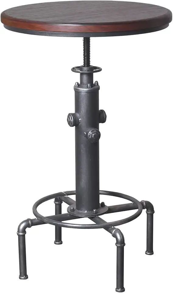 Topower Industrial Bar Table 31.5-41.3" Adjustable Pub Table Kitchen ...