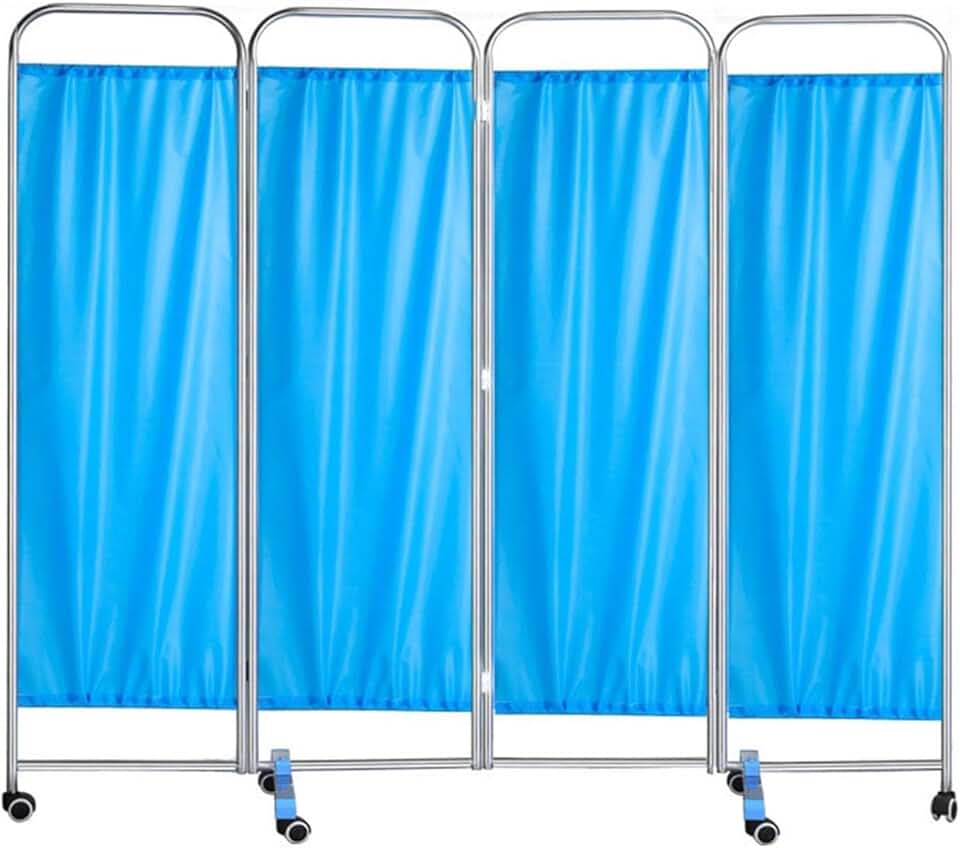 Folding Rolling Privacy Screen, Medical Privacy Screen with Wheels ...