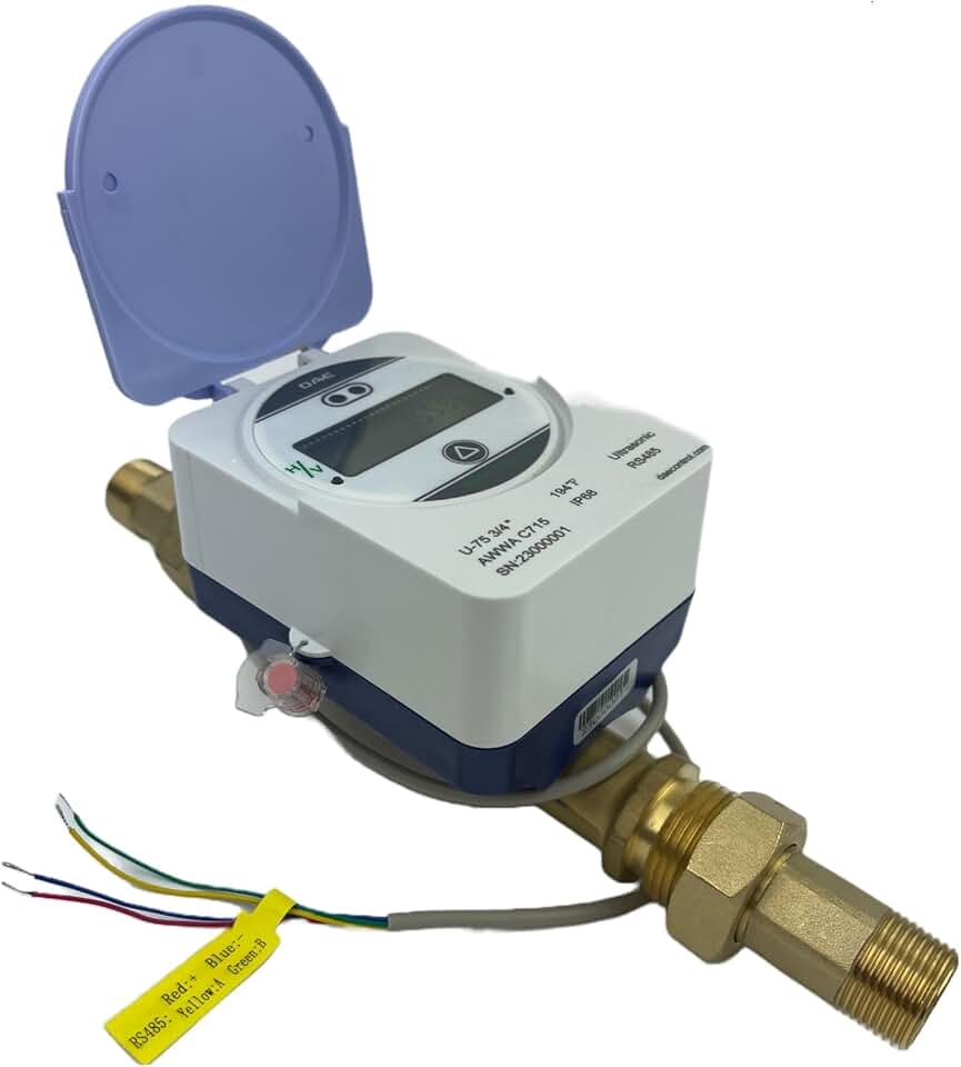 DAE U-75 3/4" Ultrasonic Flow Meter with RS485 Communication, IP68, NPT ...
