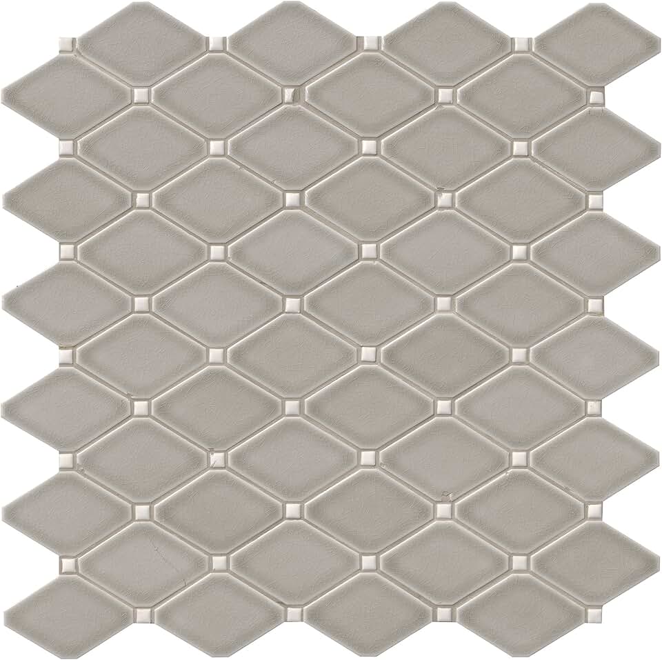 MSI Diamond Dove Gray Glazed Ceramic Tile for Kitchen Backsplash, Wall ...