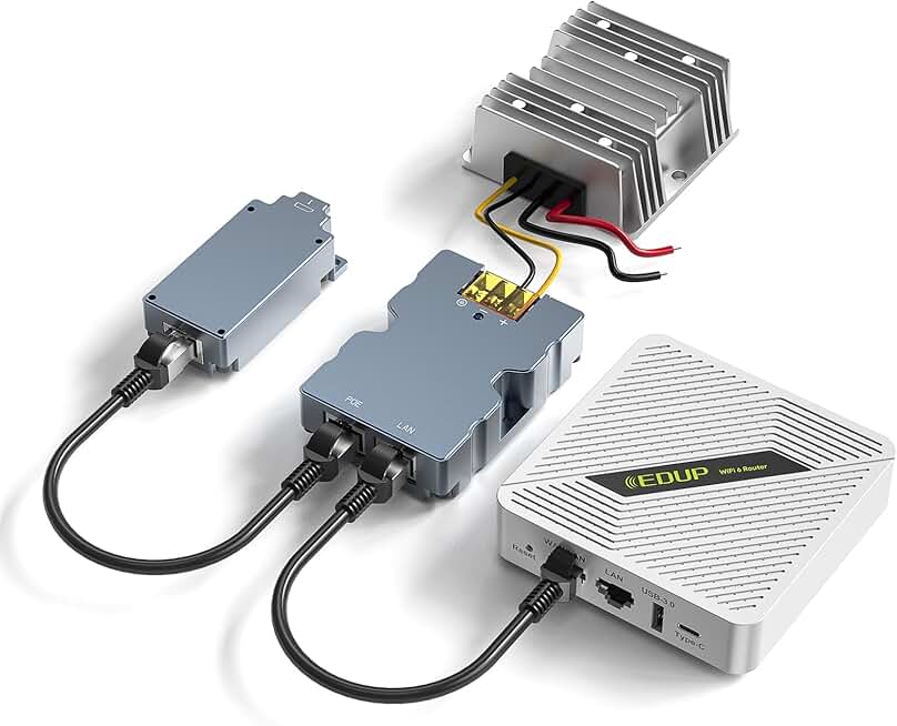 EDUP Mini WiFi 6 Router+320W Starlink GigE PoE Injector Kit, Optimized ...