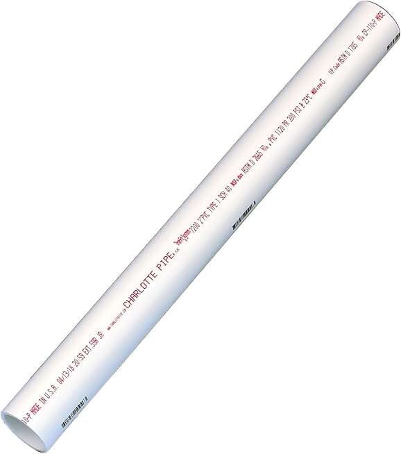 Charlotte Pipe 2" X 2' Schedule 40 PVC Pressure Plain End Pipe Fitting ...