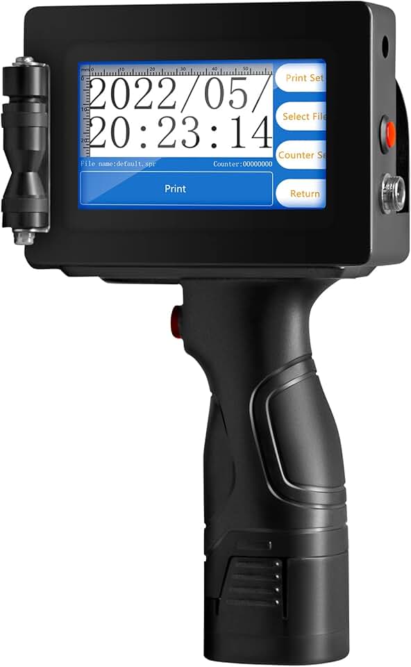 PEKOKO LB100 Handheld Inkjet Printer with Solvent Quick-Drying Ink,Smart Portable Inkjet Printer ...