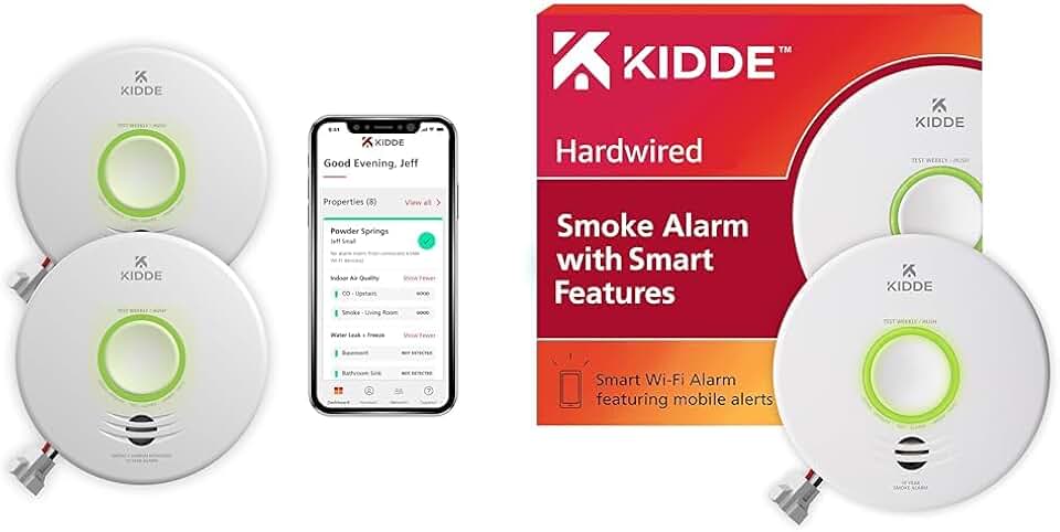 Kidde Smart Smoke & CO Detector WiFi Alexa Compatible Hardwired w ...