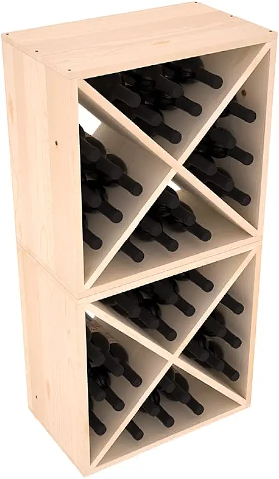 Wine Racks America, 48 Bottle Premium Modular Cube Wine Rack, Easy ...