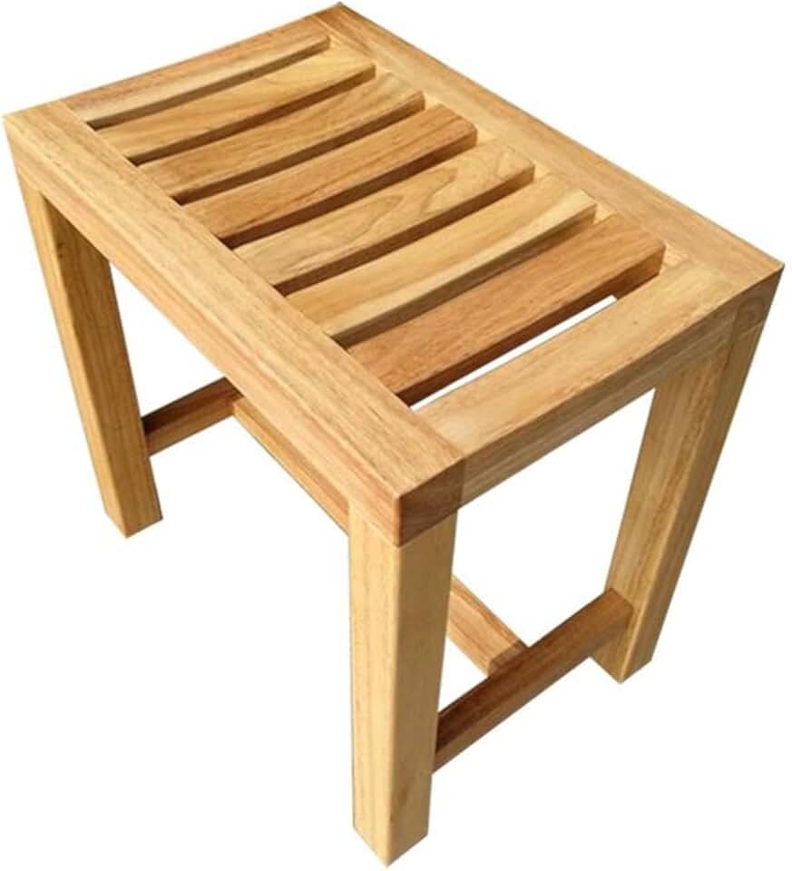 Bathroom Stool, Teak Shower Bench, Wooden Waterproof Shower Seats ...