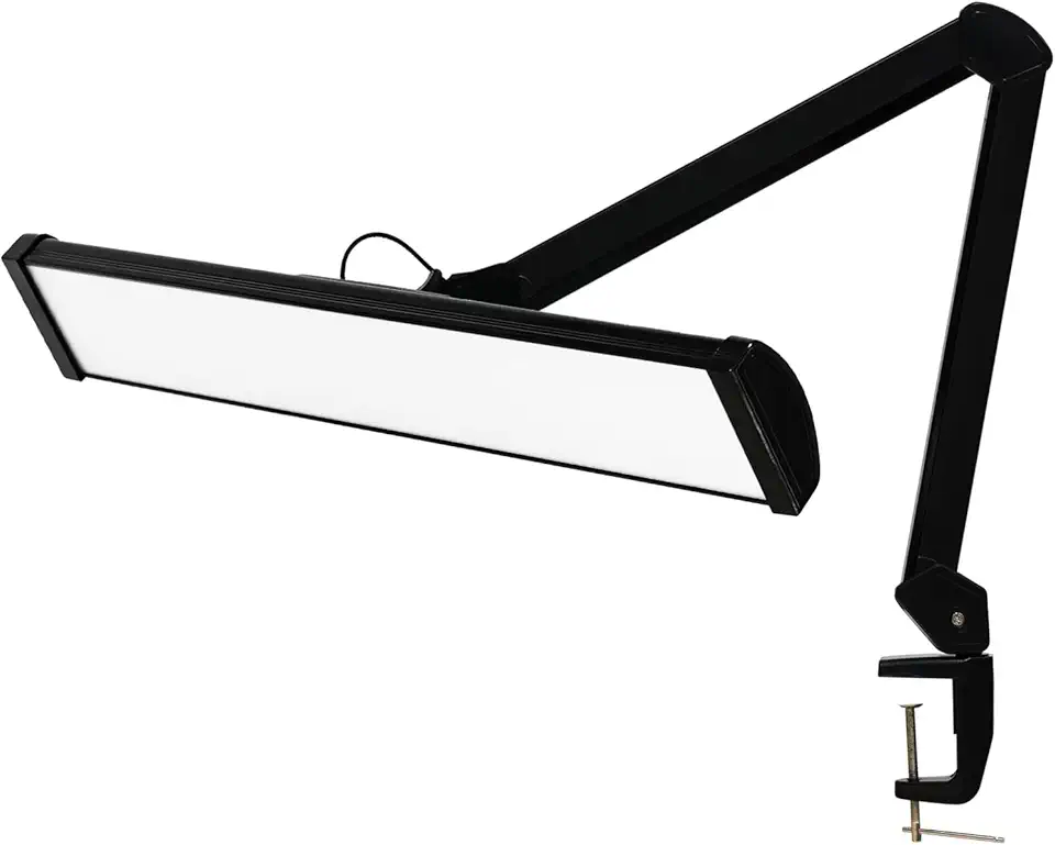 LED Architect Desk Lamp with Clamp, Metal Swing Arm 4500 Lumens Dimming ...