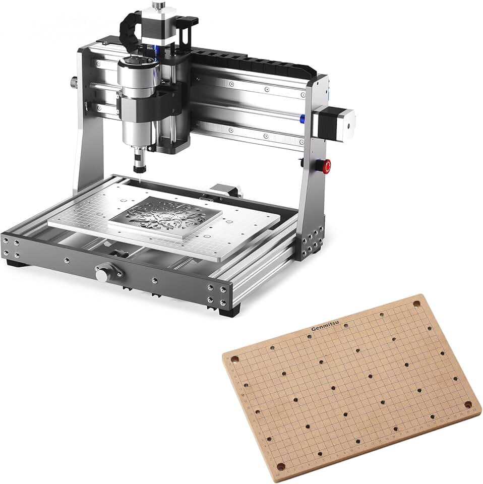 Genmitsu 3020-PRO MAX V2 CNC Router Machine + CNC MDF Grid Spoilboard ...