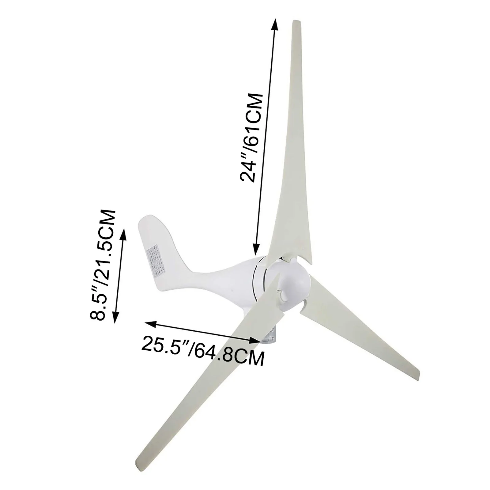 Wind Turbine Generator 400W 3 Blades With Charge Controller Windmill RV ...