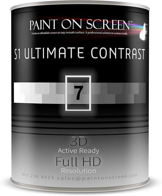 S1 Ultimate Contrast Projector Screen Paint | Single-Coat Projector ...